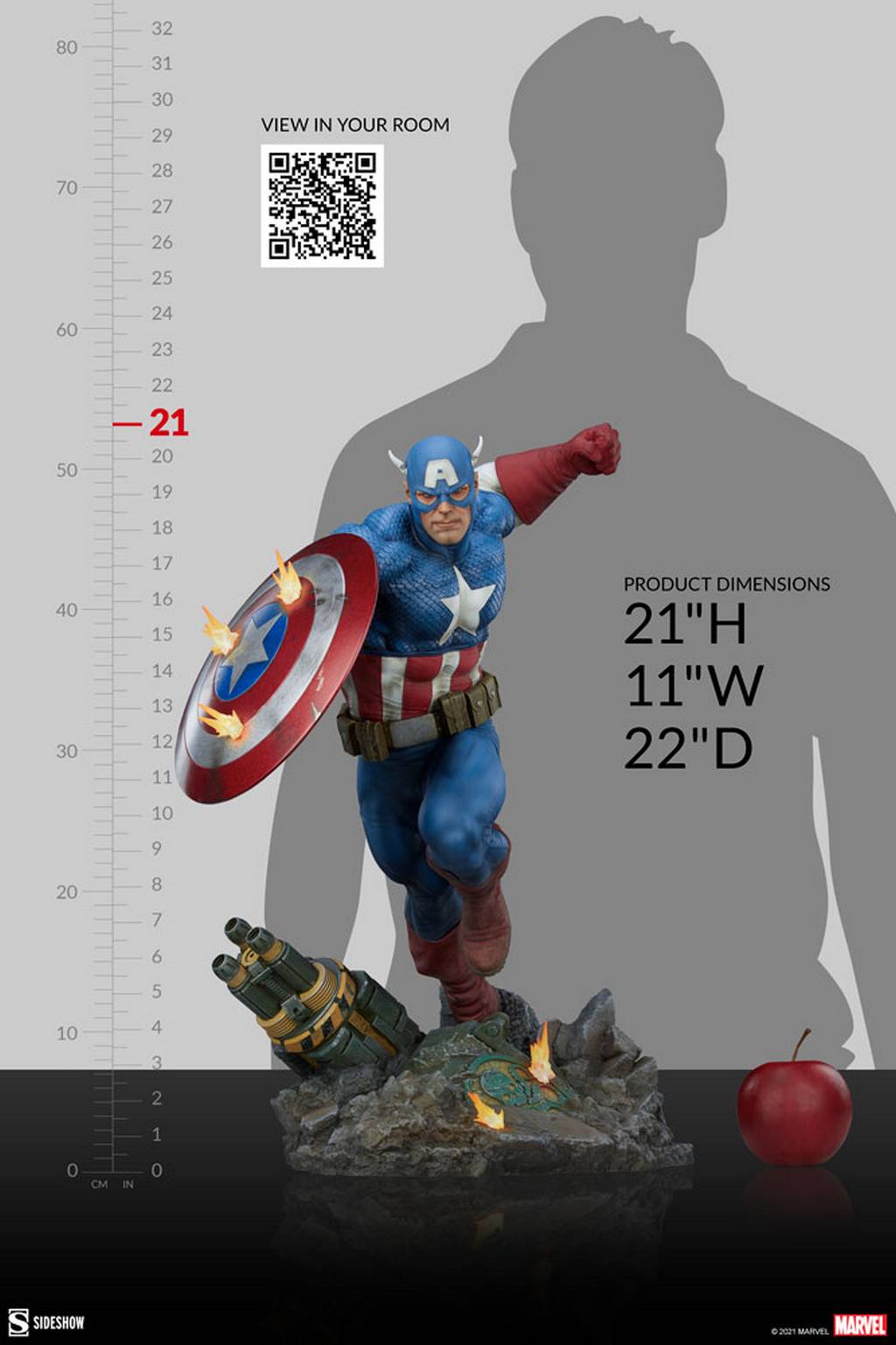 Captain America Sideshow Premium format 1:4 Scale Statue
